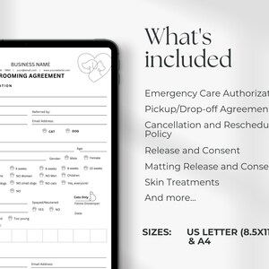 Grooming Agreement Form, Printable Form, Dog and Cat Grooming Agreement ...
