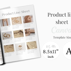 Product Catalogue, Beige Aesthetic Jewelry, Editable Canva Template ...