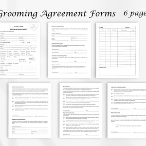 Grooming Agreement Form, Printable Form, Dog and Cat Grooming Agreement ...