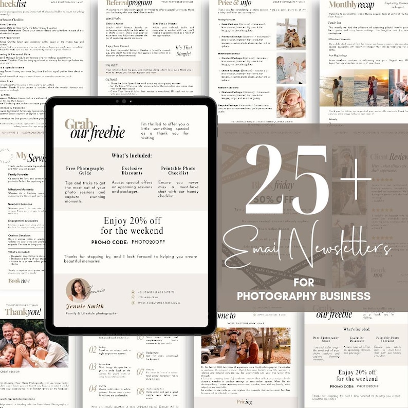 Photography Email Newsletter Templates, Photographer Email Templates ...