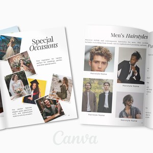 Hair Catalog Canva Template, Product Catalogue, Hair Salon Guide ...