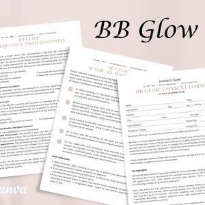 BB Glow Forms, Client Consent Form, Invoice Template, Business Card ...
