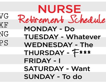 Retirement Schedule Svg - Etsy