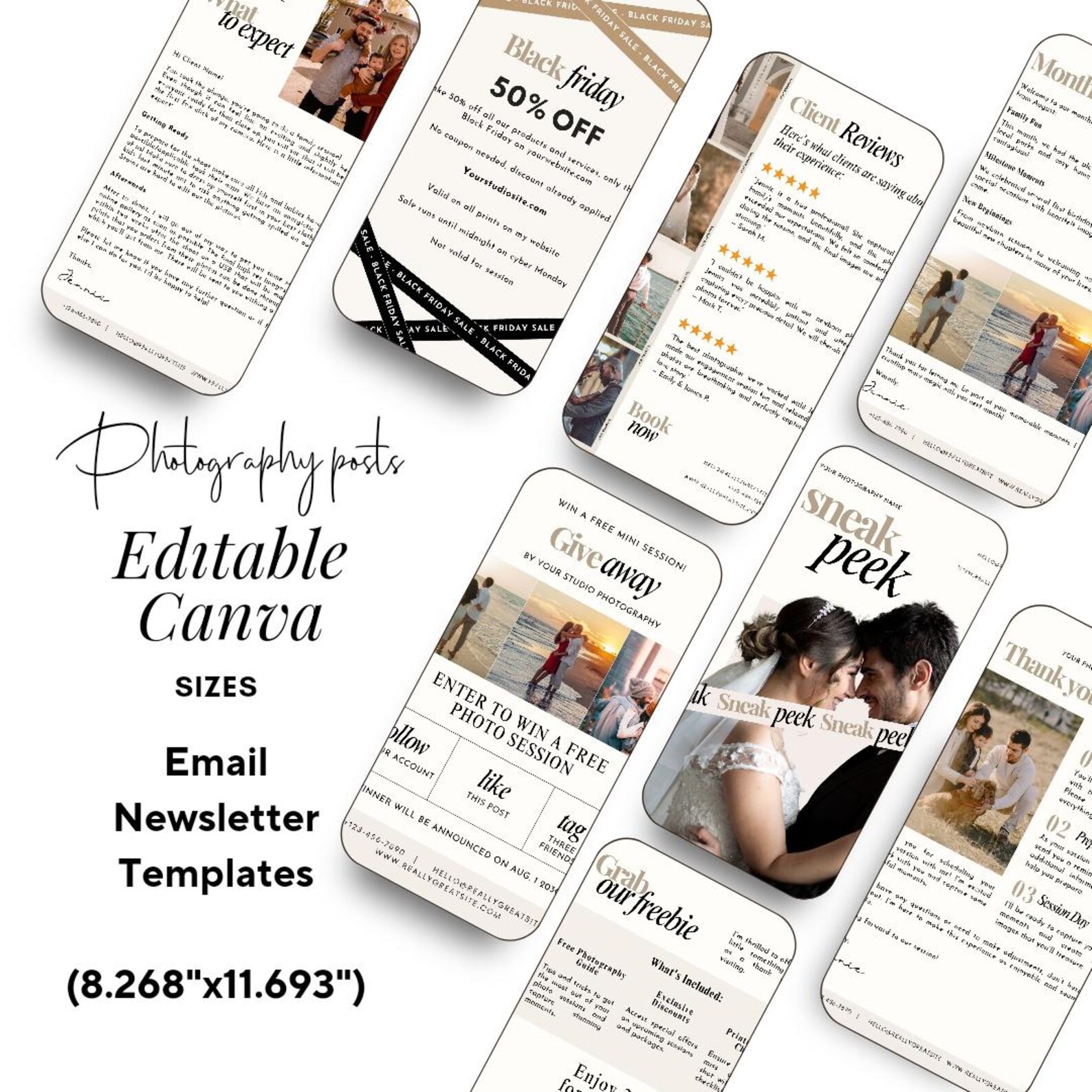 Photography Email Newsletter Templates, Photographer Email Templates ...