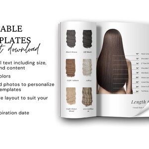 Hair Catalog Canva Template, Product Catalogue, Hair Salon Guide ...
