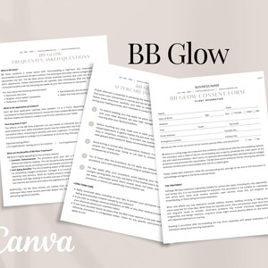 BB Glow Forms, Client Consent Form, Invoice Template, Business Card ...