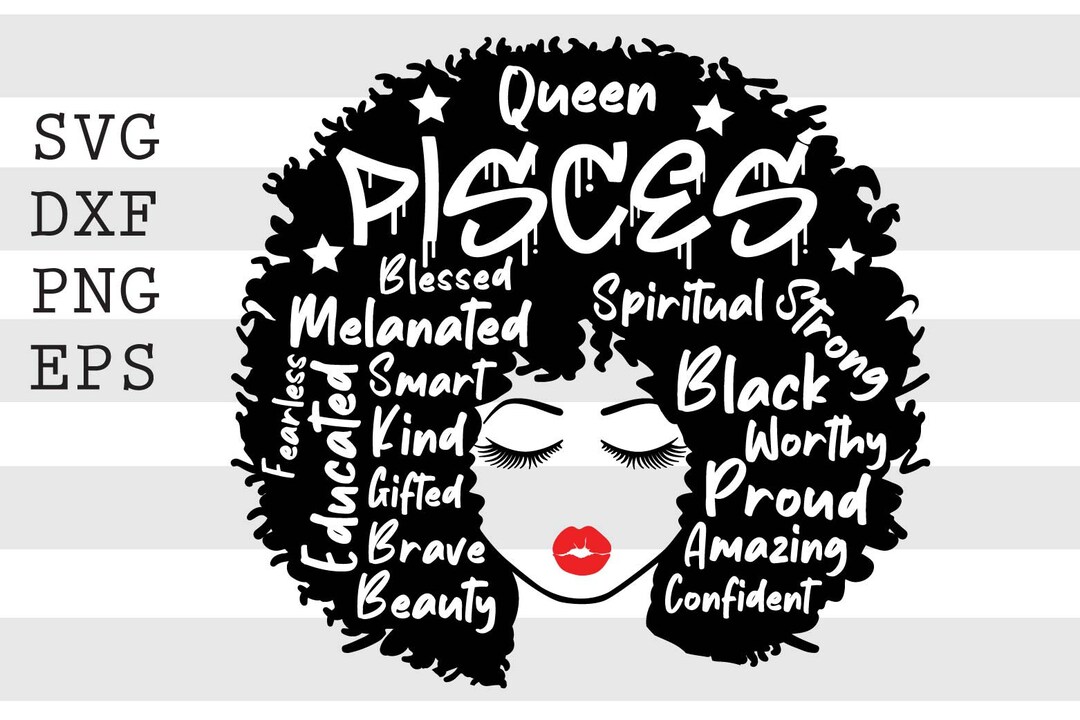 Queen Pisces SVG, PNG File, Instant Digital Download - Etsy