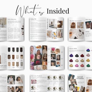 Hair Catalog Canva Template, Product Catalogue, Hair Salon Guide ...