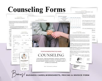 Counseling Intake Form, Informed Consent for Counseling and ...