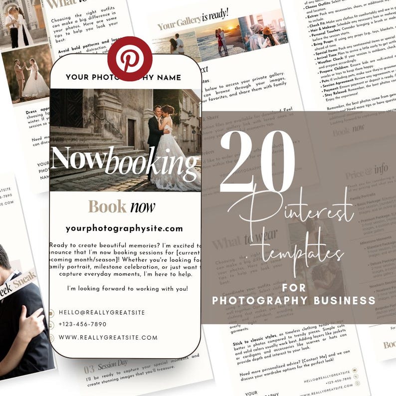 Photography Pinterest Templates, Photographer Pinterest Templates ...