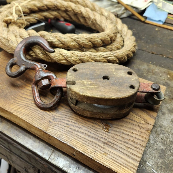 Rustic Pulley - Etsy