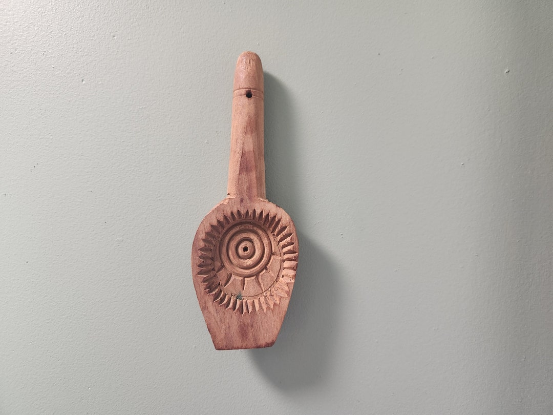 Large Antique Butter Mold, Wooden Butter Press, Unique Pattern ...