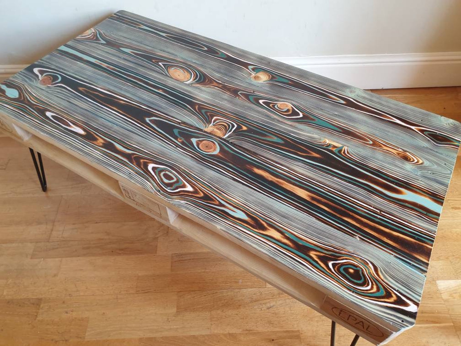 Reclaimed Retro Pallet Coffee Table 'evil Eye' in - Etsy