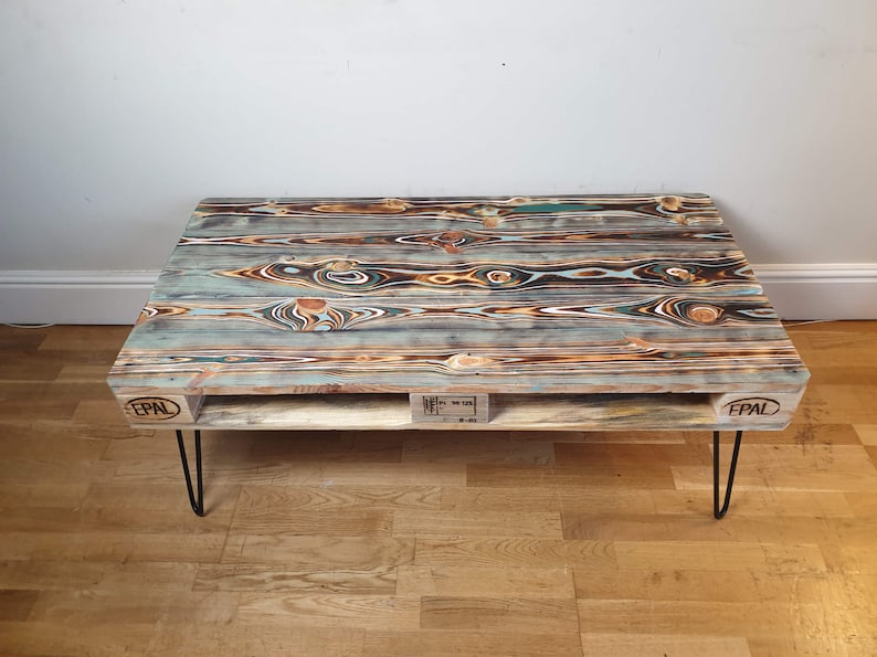 Reclaimed Retro Pallet Coffee Table 'evil Eye' in - Etsy UK