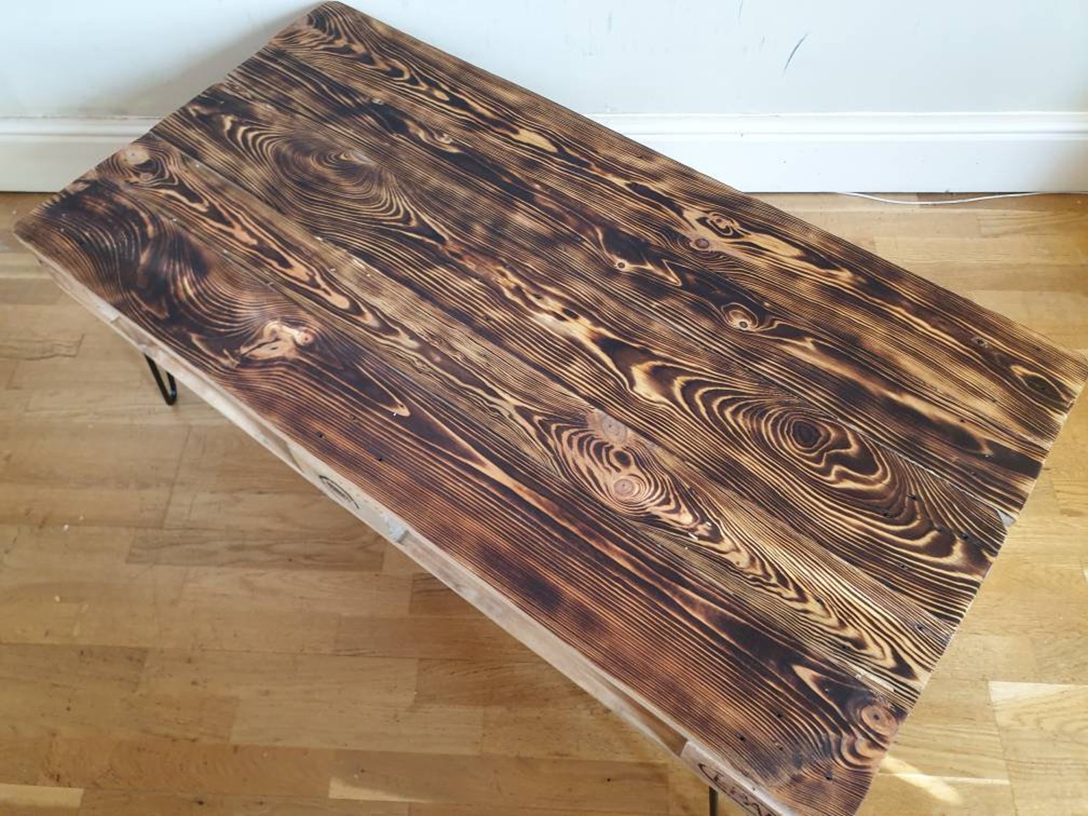 Upcycled Pallet Coffee Table With Industrial Hairpin Legs - Etsy