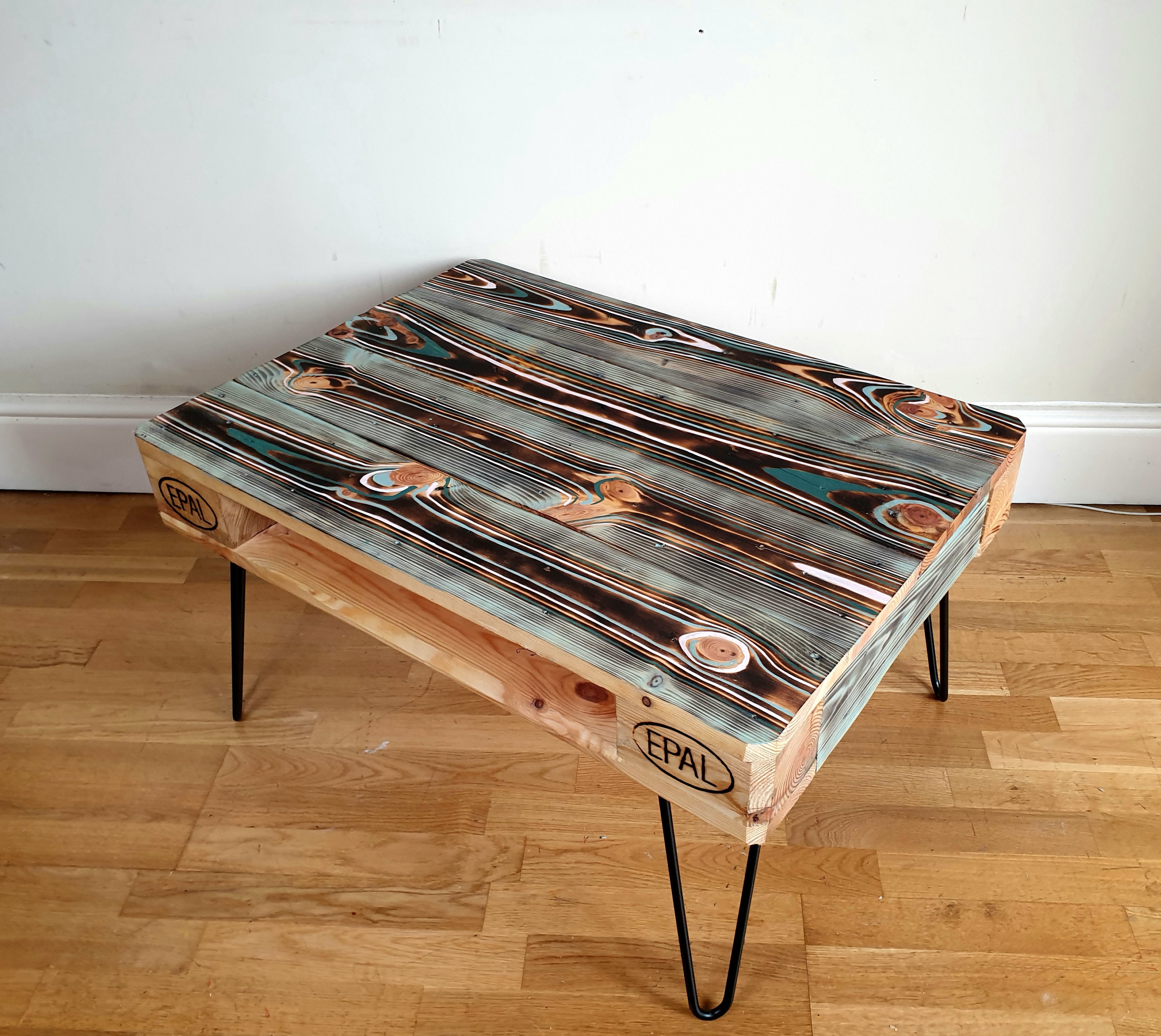 Reclaimed Retro Pallet Coffee Table 'evil Eye' in | Etsy