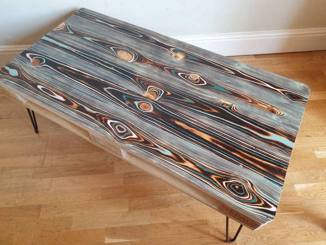 Reclaimed Retro Pallet Coffee Table 'evil Eye' in - Etsy