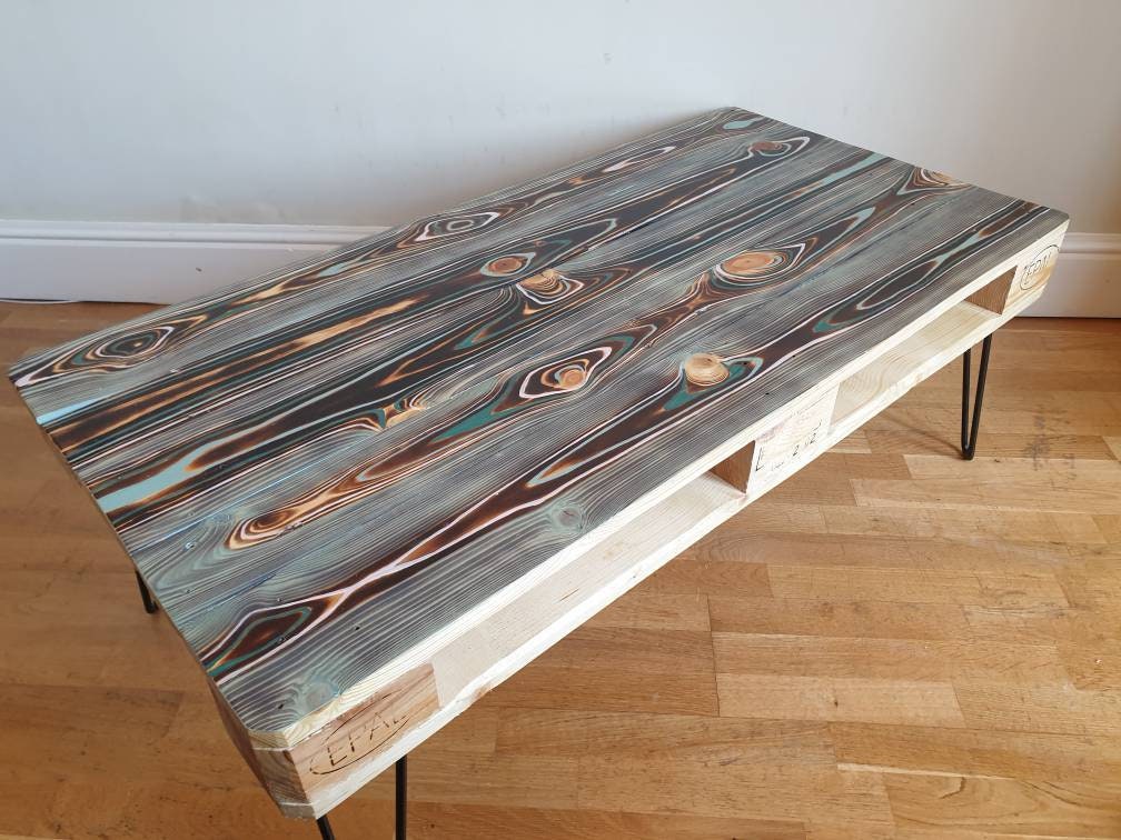 Reclaimed Retro Pallet Coffee Table 'evil Eye' in - Etsy