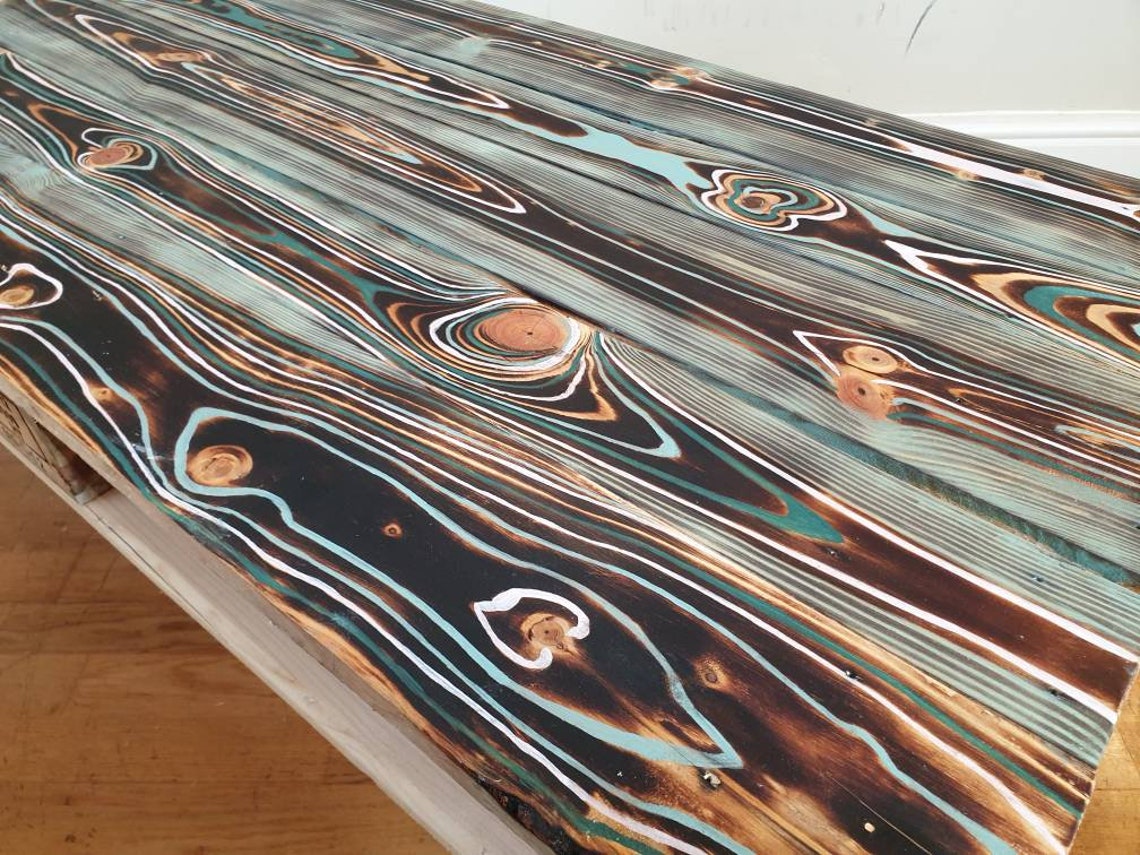 Reclaimed Retro Pallet Coffee Table 'evil Eye' in Urban Farmhouse Style ...