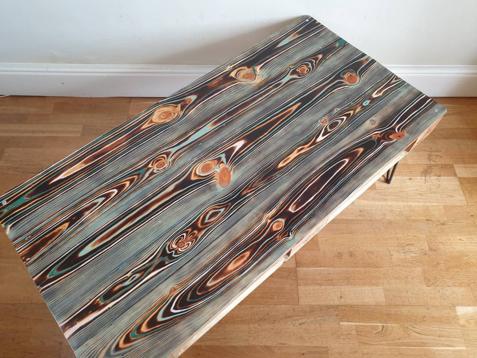 Reclaimed Retro Pallet Coffee Table 'evil Eye' in | Etsy