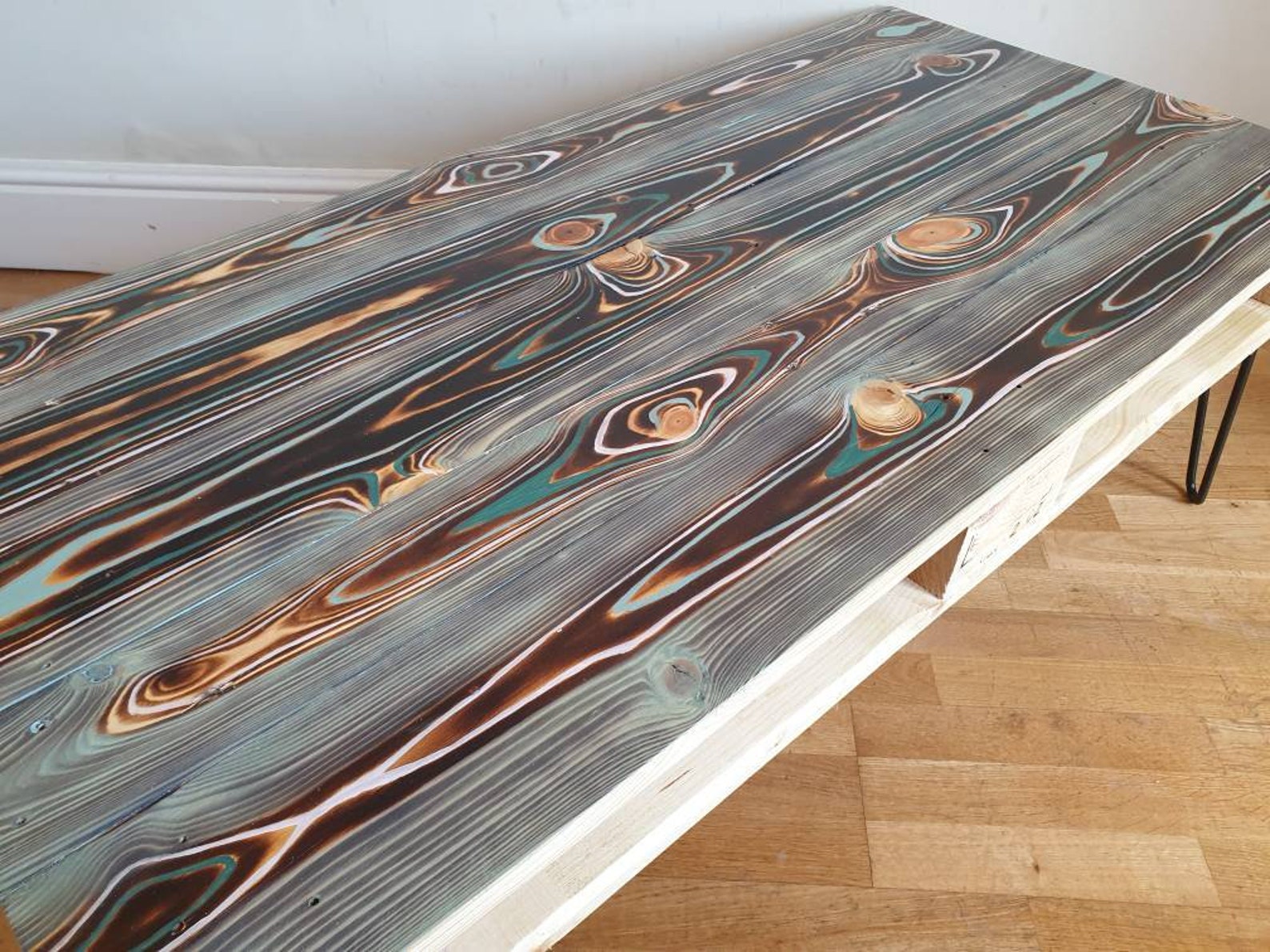 Reclaimed Retro Pallet Coffee Table 'evil Eye' in - Etsy