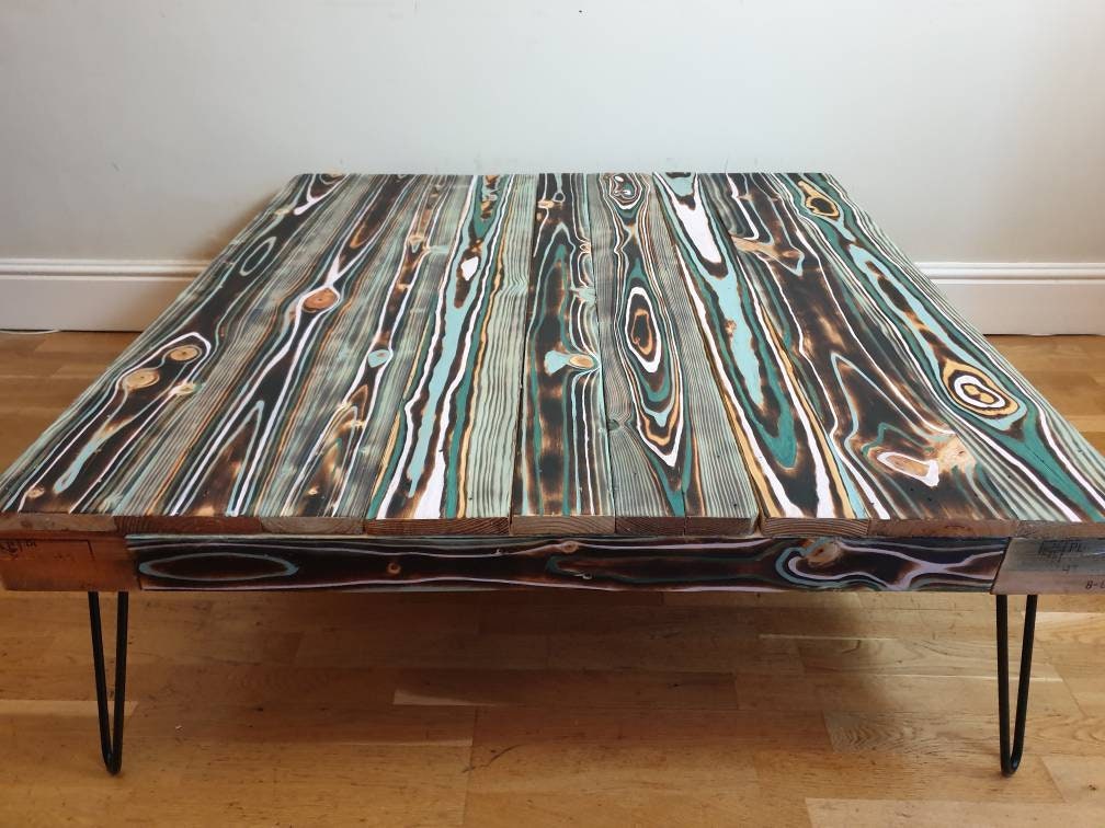 Reclaimed Retro Pallet Coffee Table 'evil Eye' in | Etsy