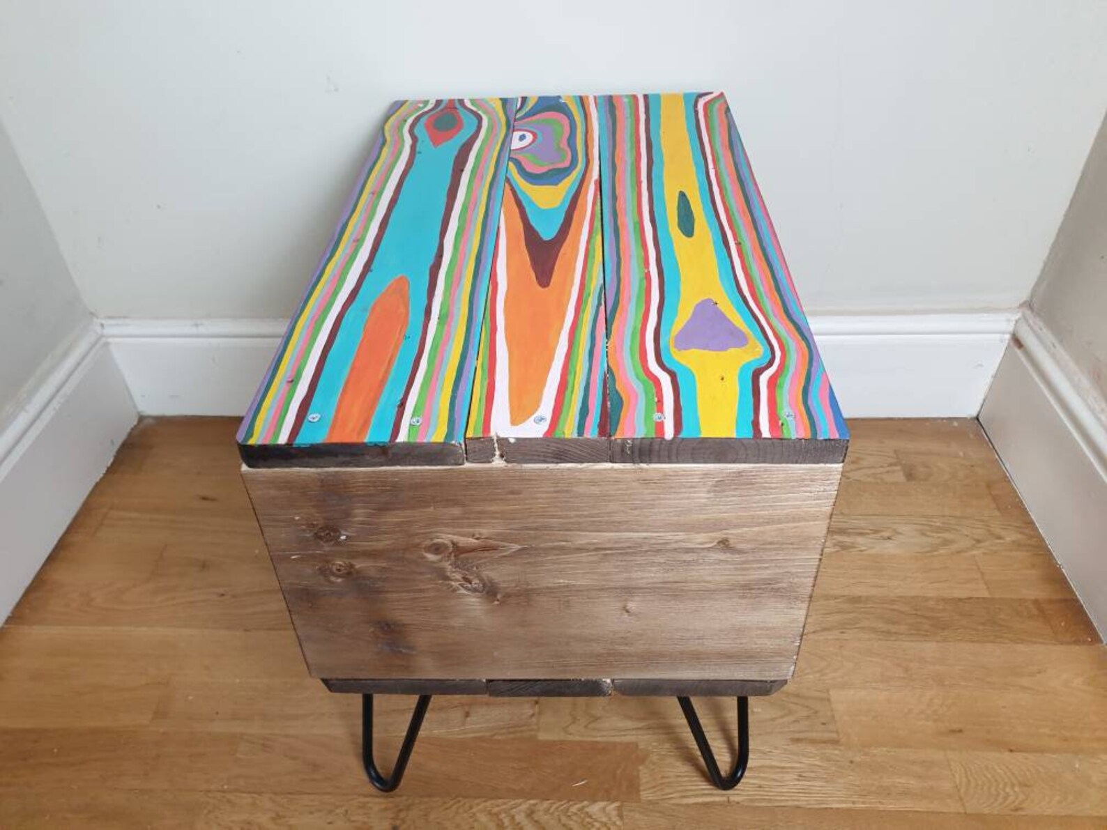 Colourful Coffee or Side Table With Deep Shelf - Etsy