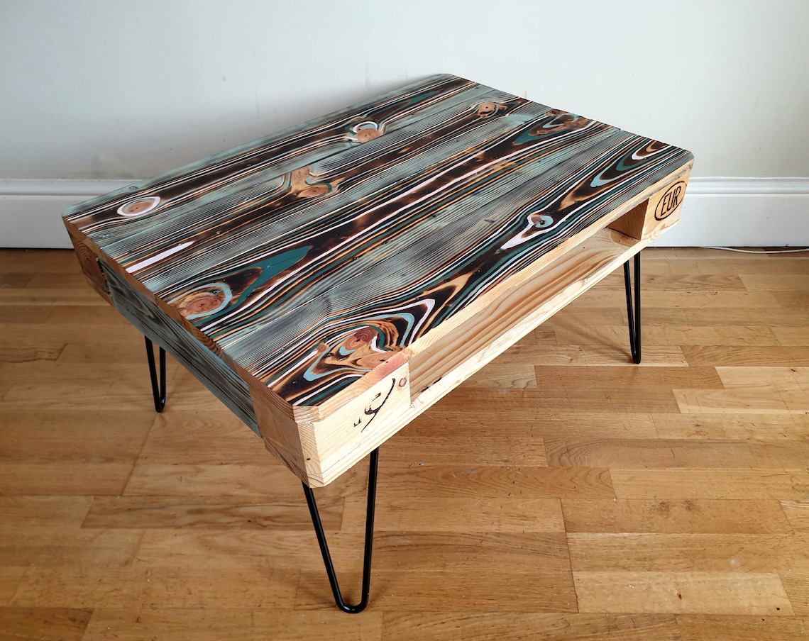 Reclaimed Retro Pallet Coffee Table 'evil Eye' in | Etsy