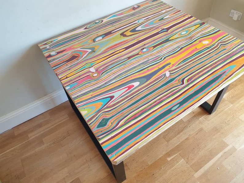 Multi Coloured Dining Table - Etsy