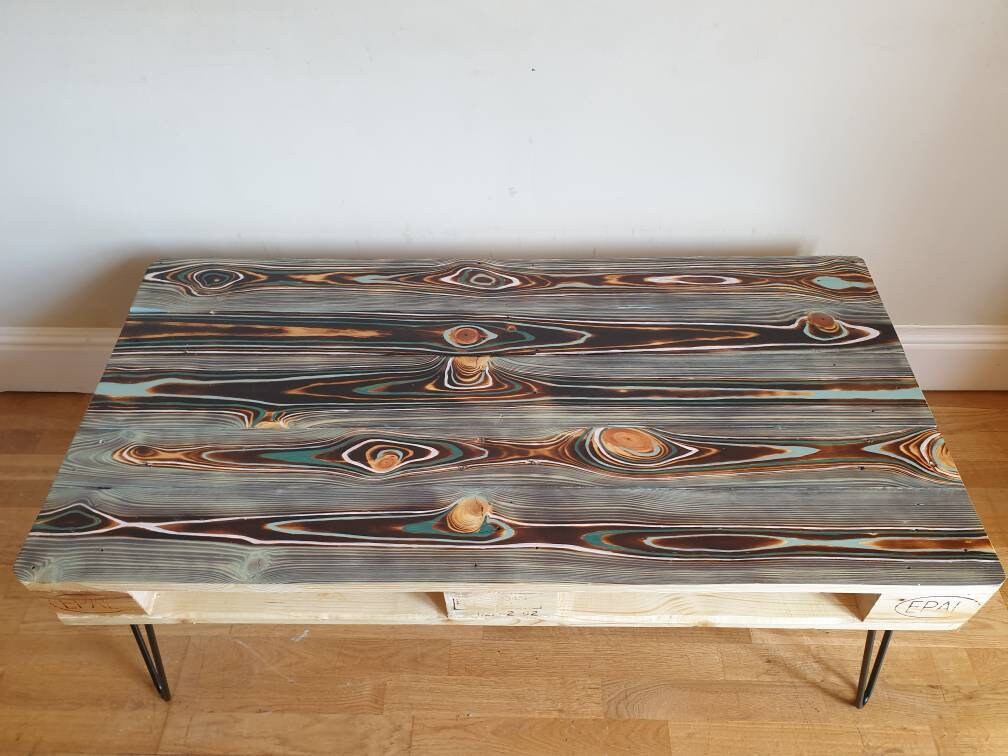 Reclaimed Retro Pallet Coffee Table 'evil Eye' in - Etsy