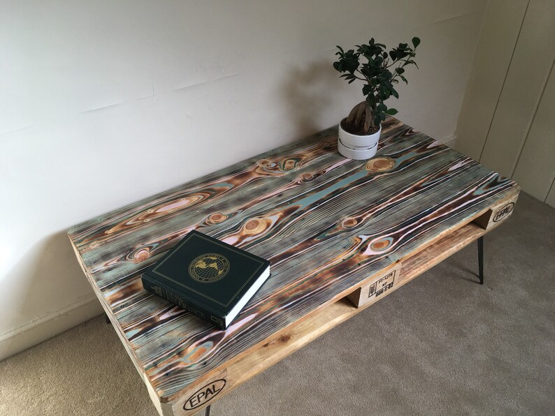 Reclaimed Retro Pallet Coffee Table 'evil Eye' in - Etsy