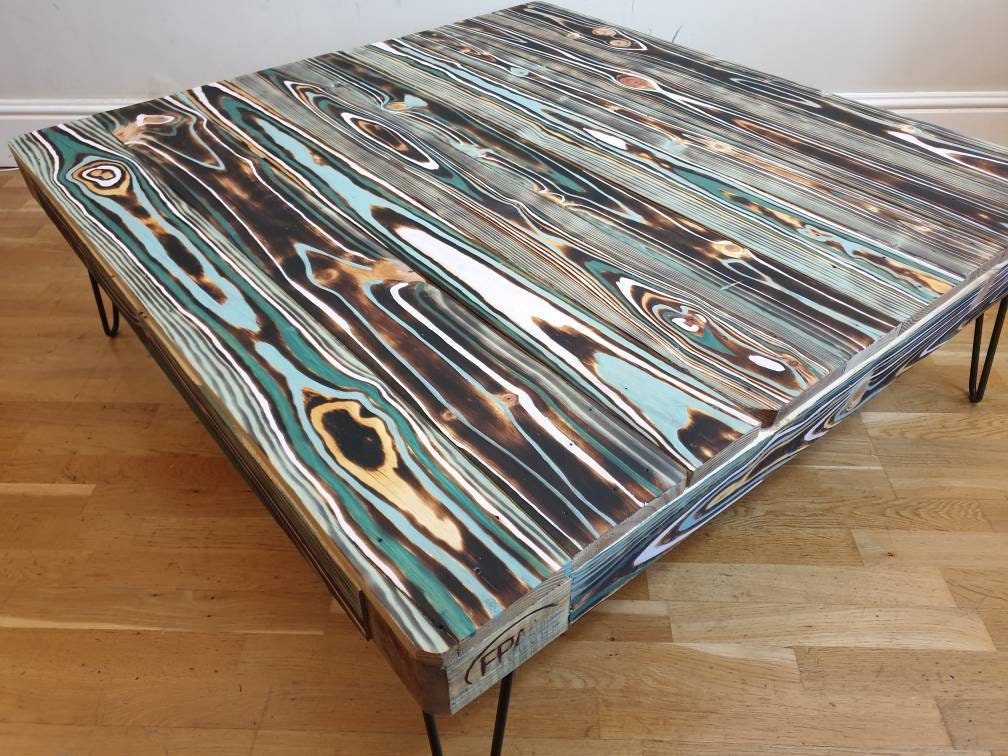 Reclaimed Retro Pallet Coffee Table 'evil Eye' in | Etsy