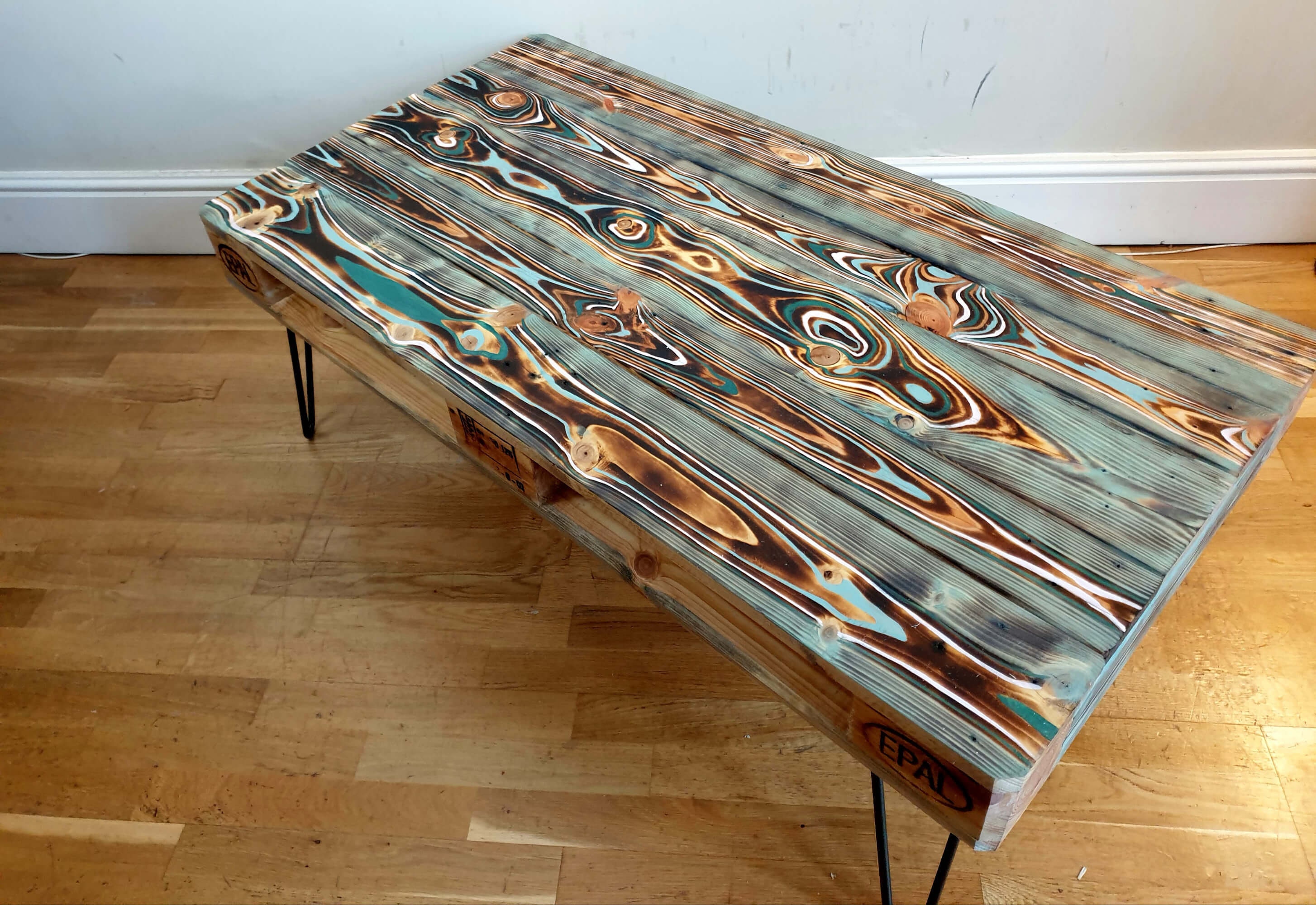 Reclaimed Retro Pallet Coffee Table 'evil Eye' in - Etsy UK