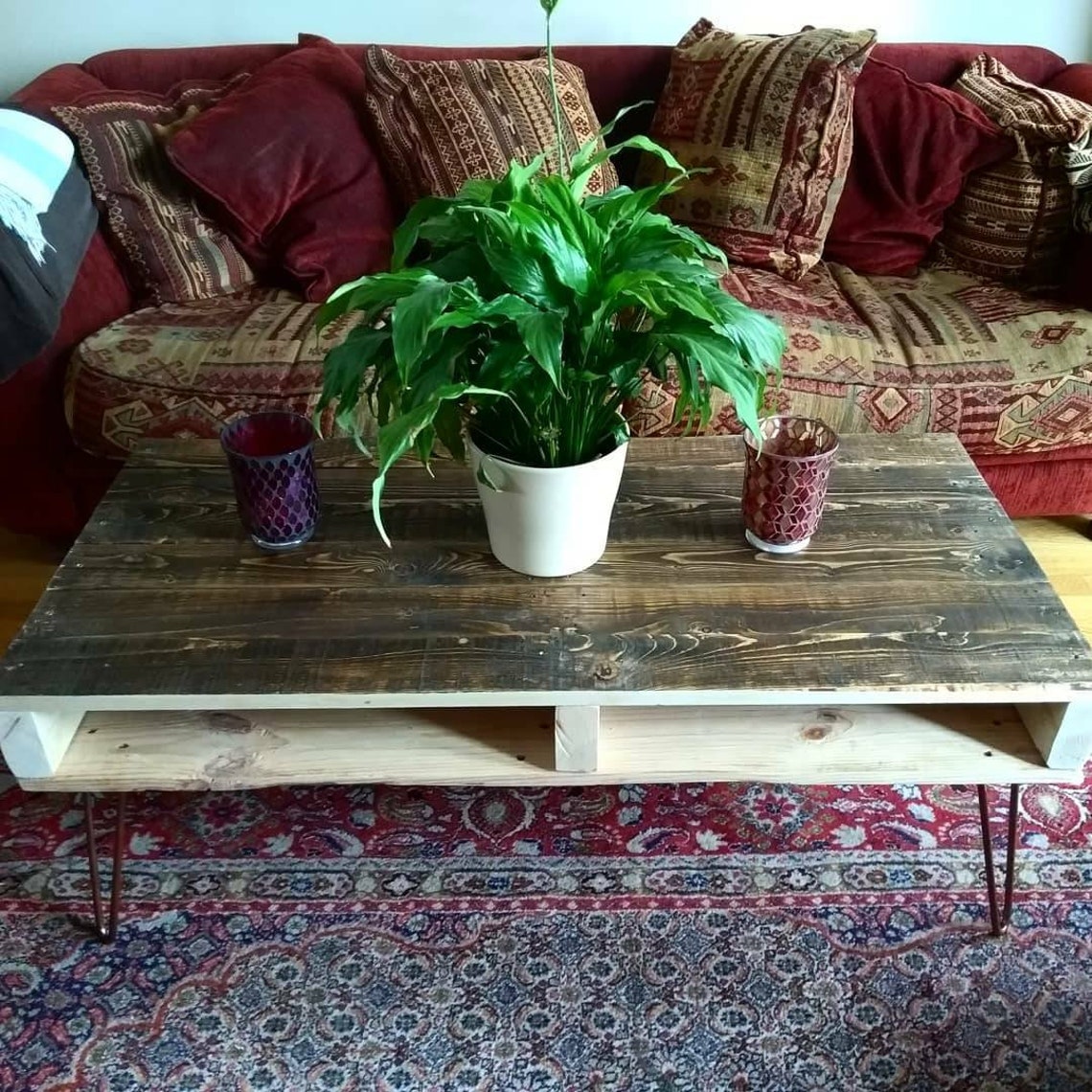 Rustic Coffee Table in Farmhouse Style Unique Pallet Table | Etsy