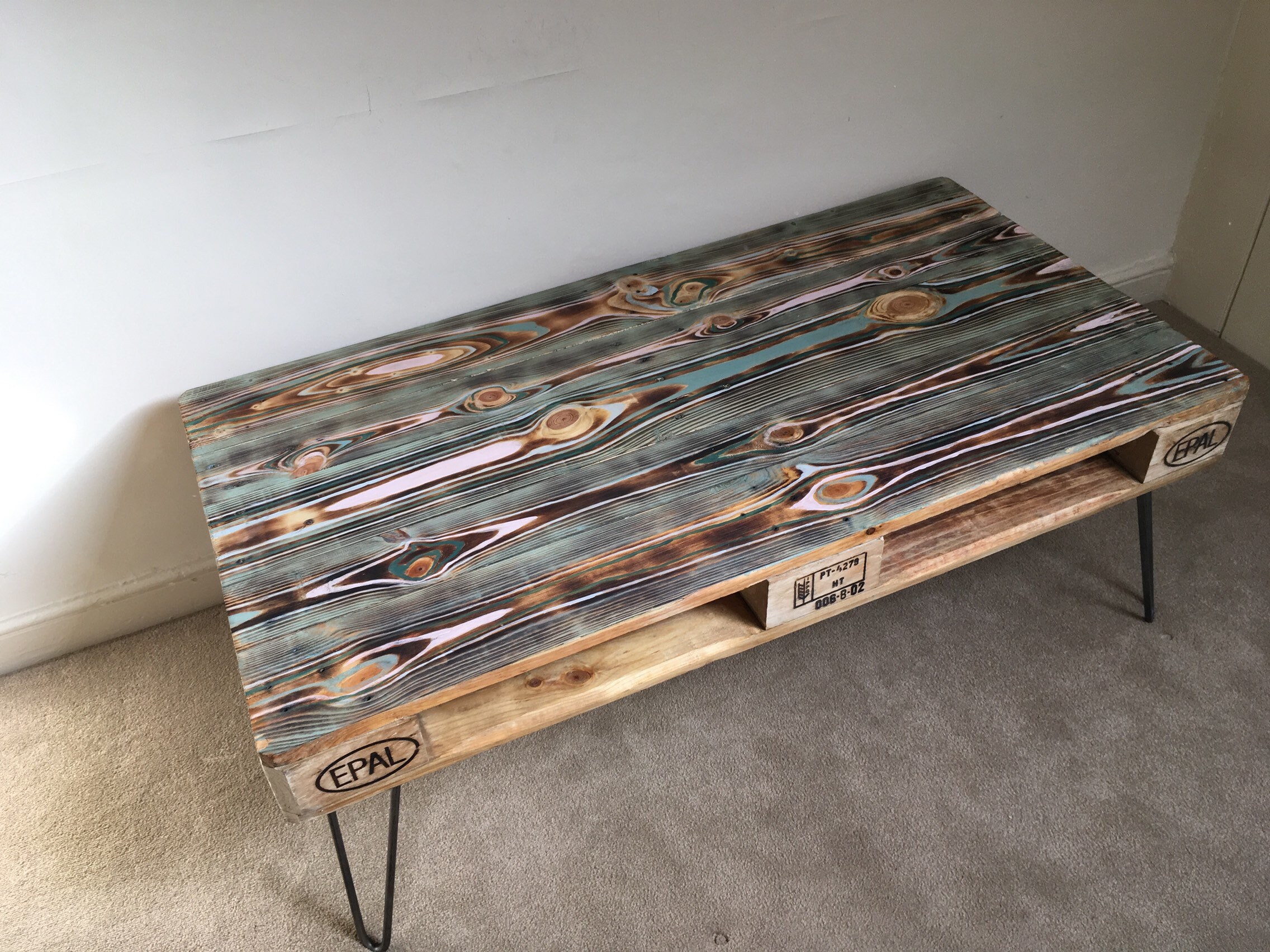 Reclaimed Retro Pallet Coffee Table 'evil Eye' in - Etsy
