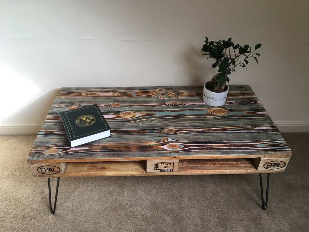 Reclaimed Retro Pallet Coffee Table 'evil Eye' in - Etsy