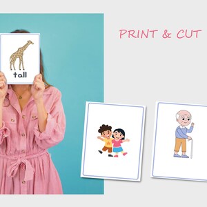 Flash Cards Opposites, Printable Activity, Pairing Cards & Words, Home ...