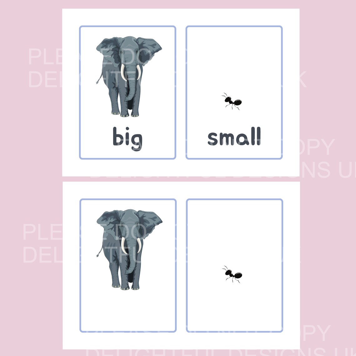 Flash Cards Opposites, Printable Activity, Pairing Cards & Words, Home ...