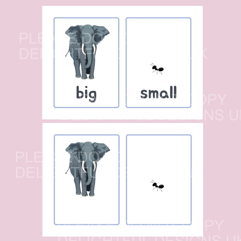 Flash Cards Opposites, Printable Activity, Pairing Cards & Words, Home ...