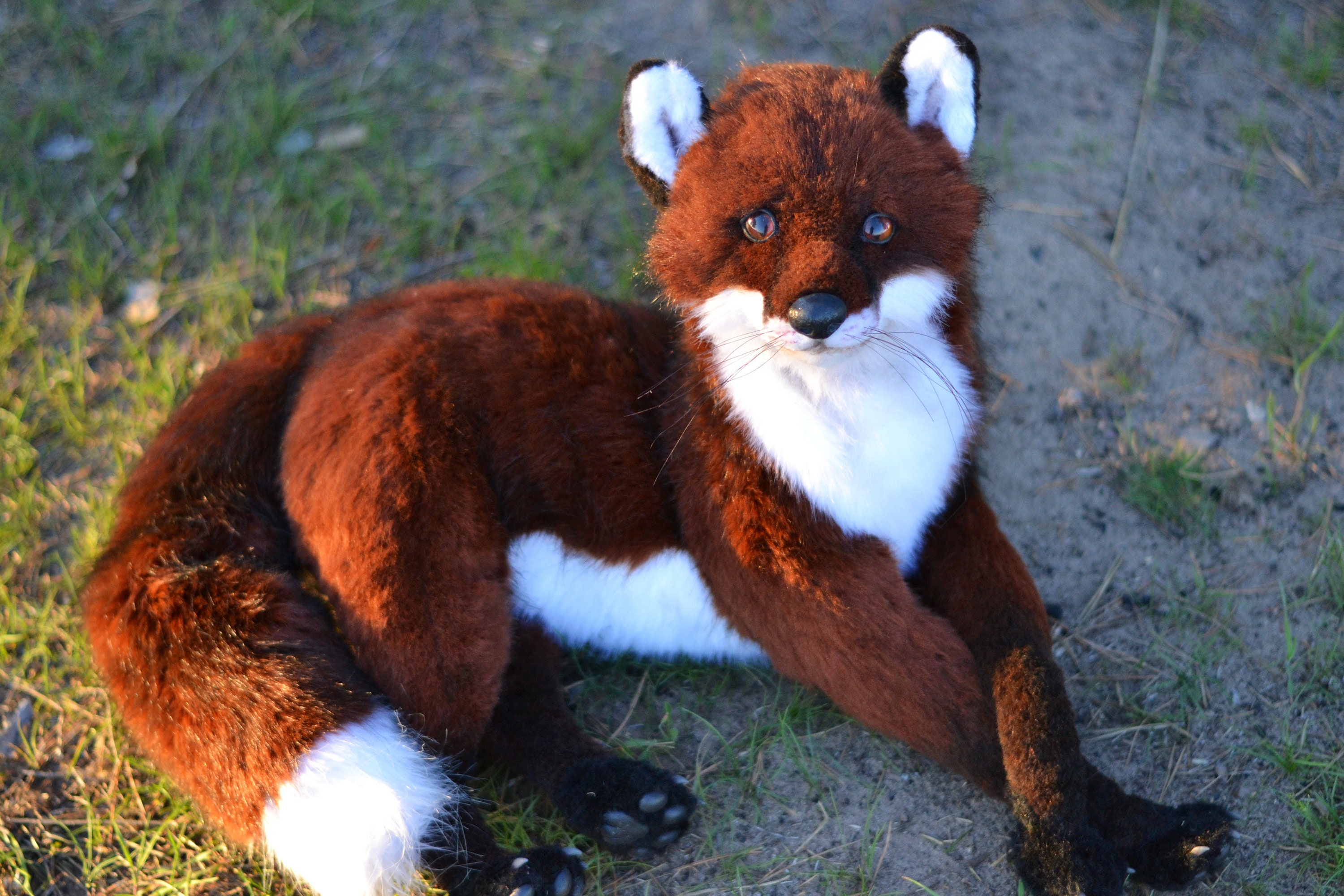 Fox red fox OEAC handmade teddy collector artist stuffed teddy | Etsy