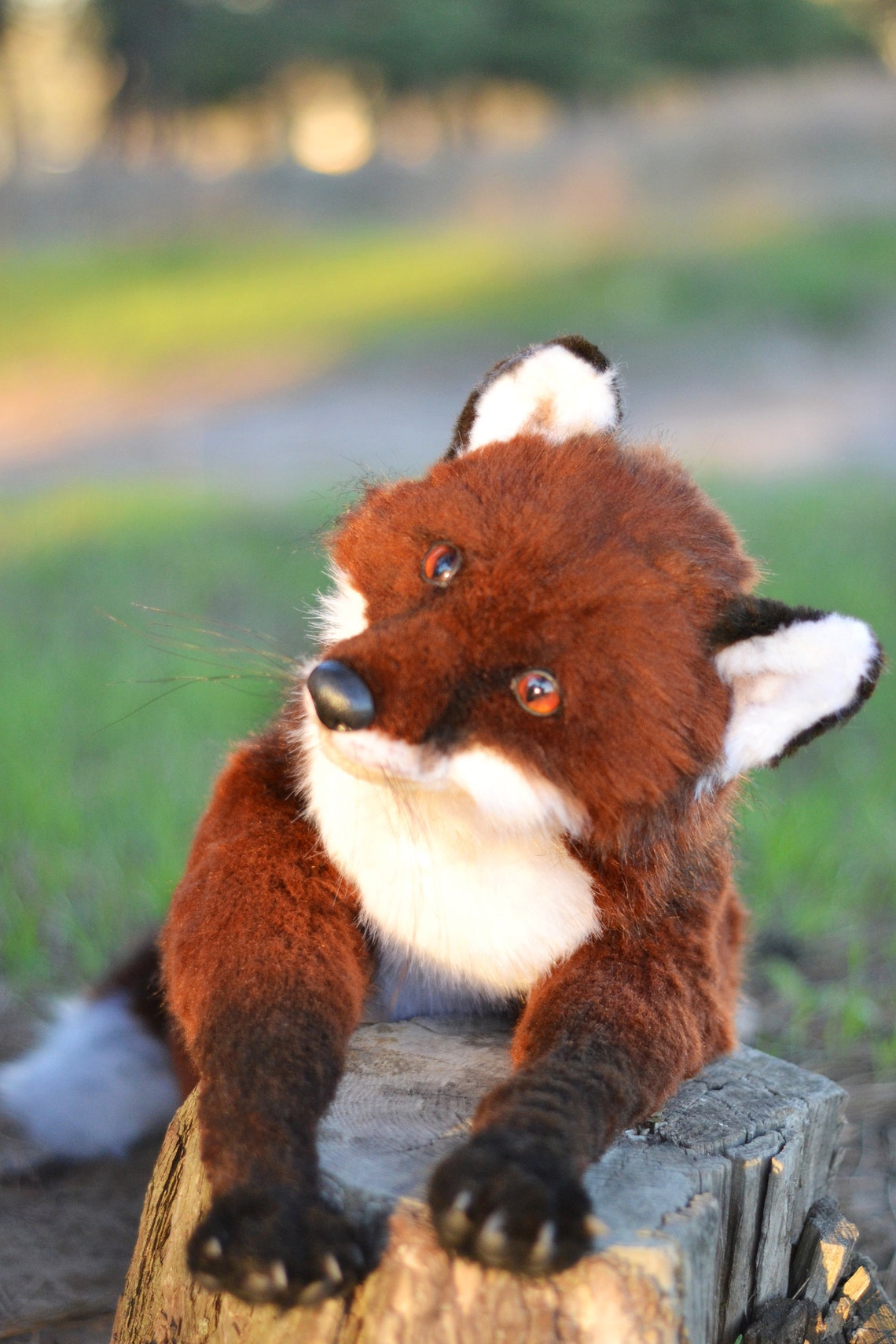 Fox red fox OEAC handmade teddy collector artist stuffed teddy | Etsy