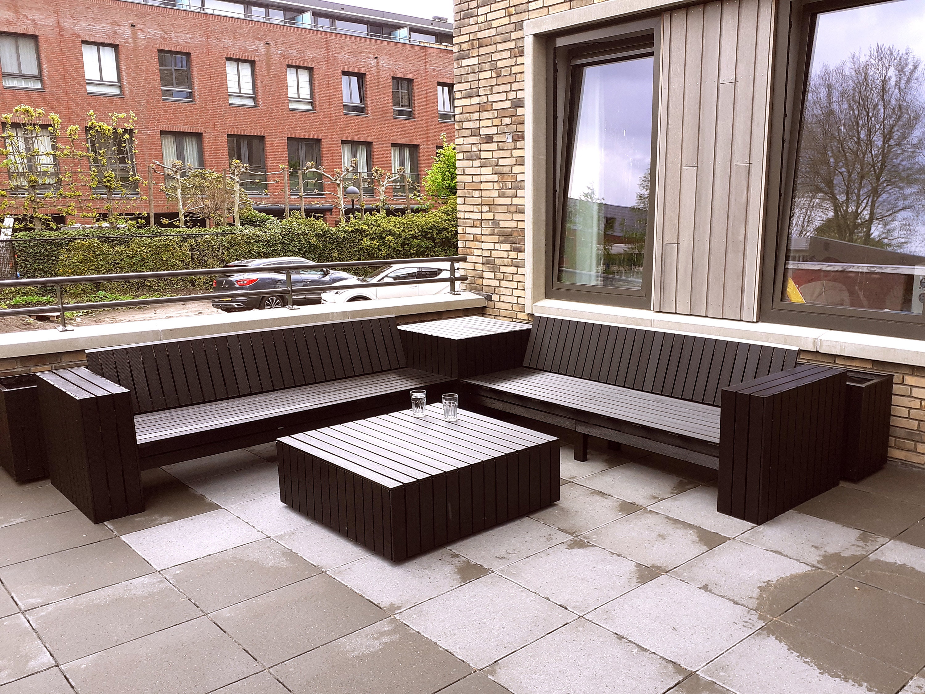 Design Lounge Set Made of Hardwood Model 1 with Table - Etsy