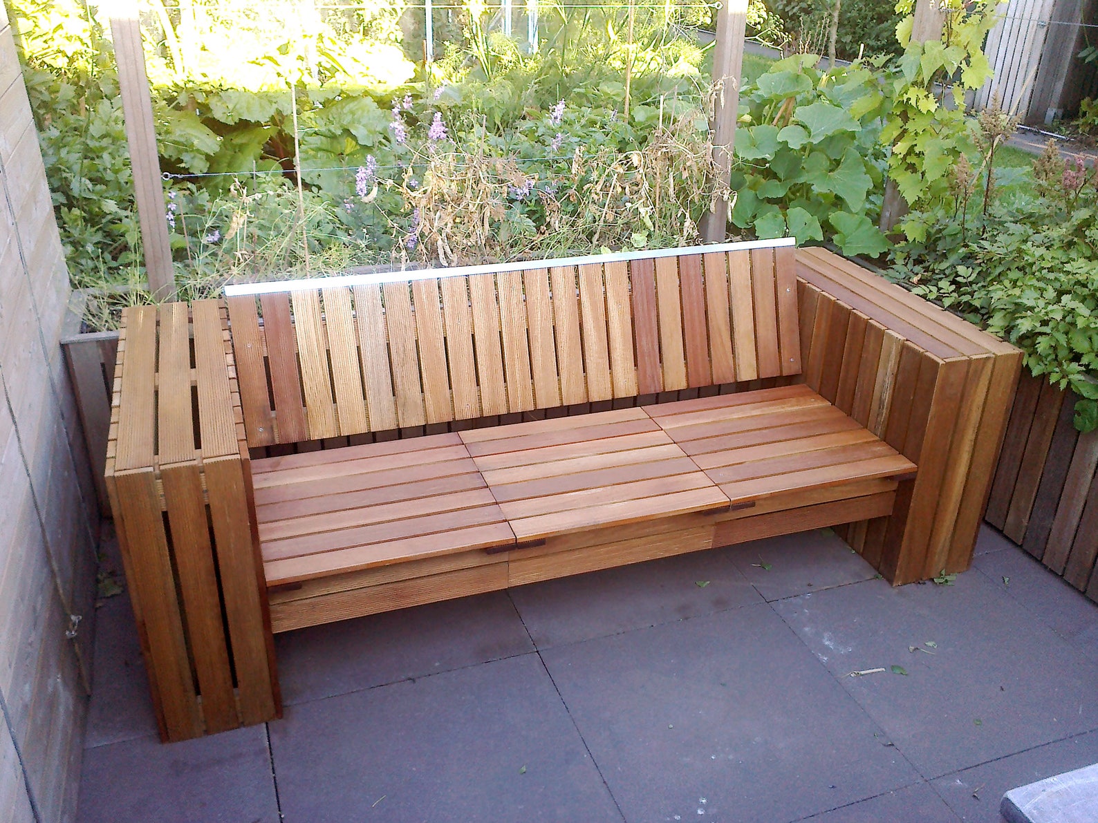 Design buiten bank van hardhout 2m lang excl. vervoer - Etsy Nederland