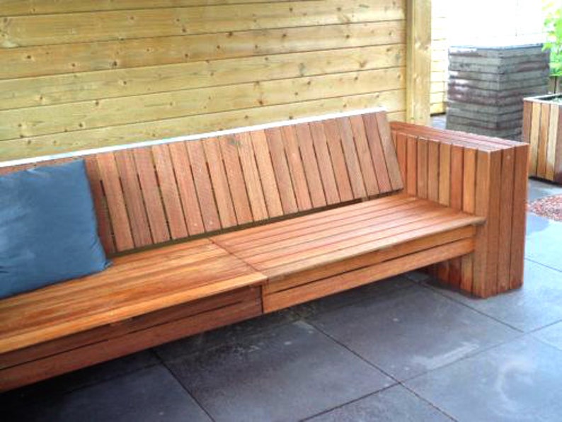 Design Lounge Set Made of Hardwood - Model 1 "with Table in the Corner ...