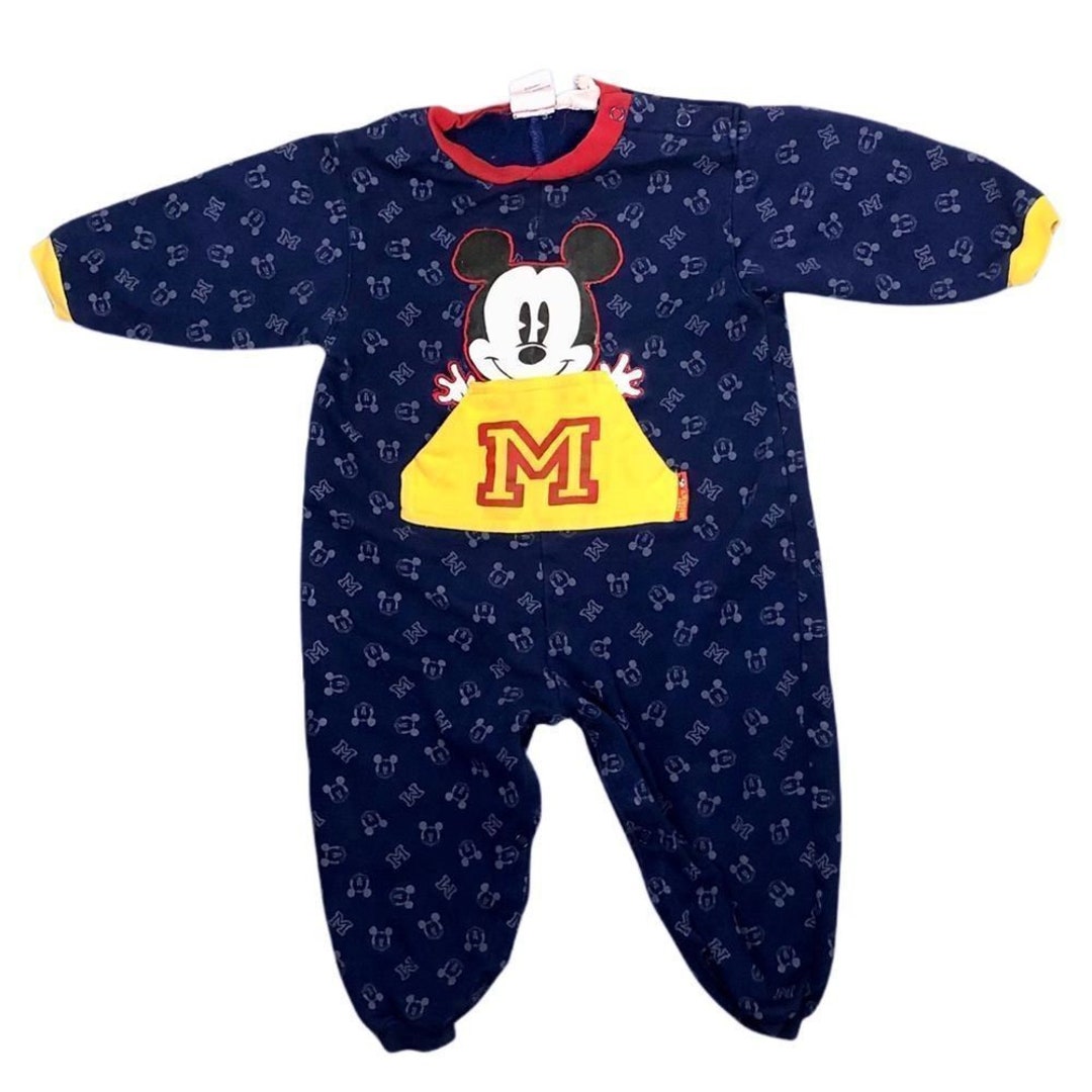 90s Mickey Mouse Sleeper Size 18M Baby Pajamas Bodysuit Vintage Blue 18 ...