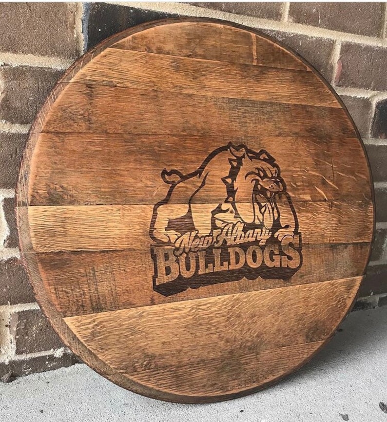 Custom Laser Engraved Bourbon Barrel Head | Etsy