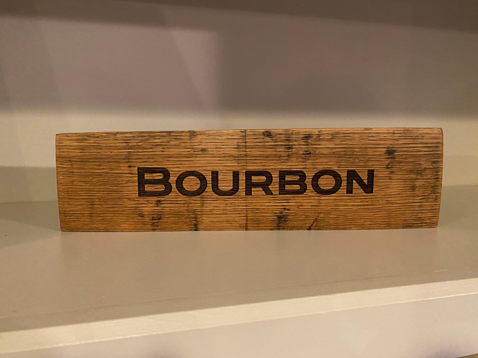 Bourbon Barrel Stave Personalized Office Desk Name Plate Laser | Etsy