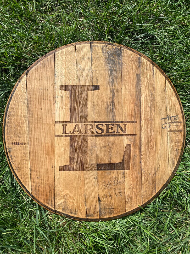 Custom Laser Engraved Bourbon Barrel Head - Etsy