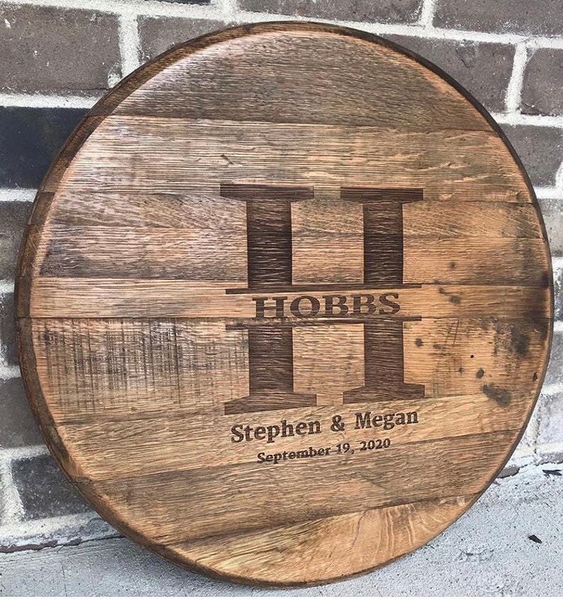 Custom Laser Engraved Bourbon Barrel Head - Etsy