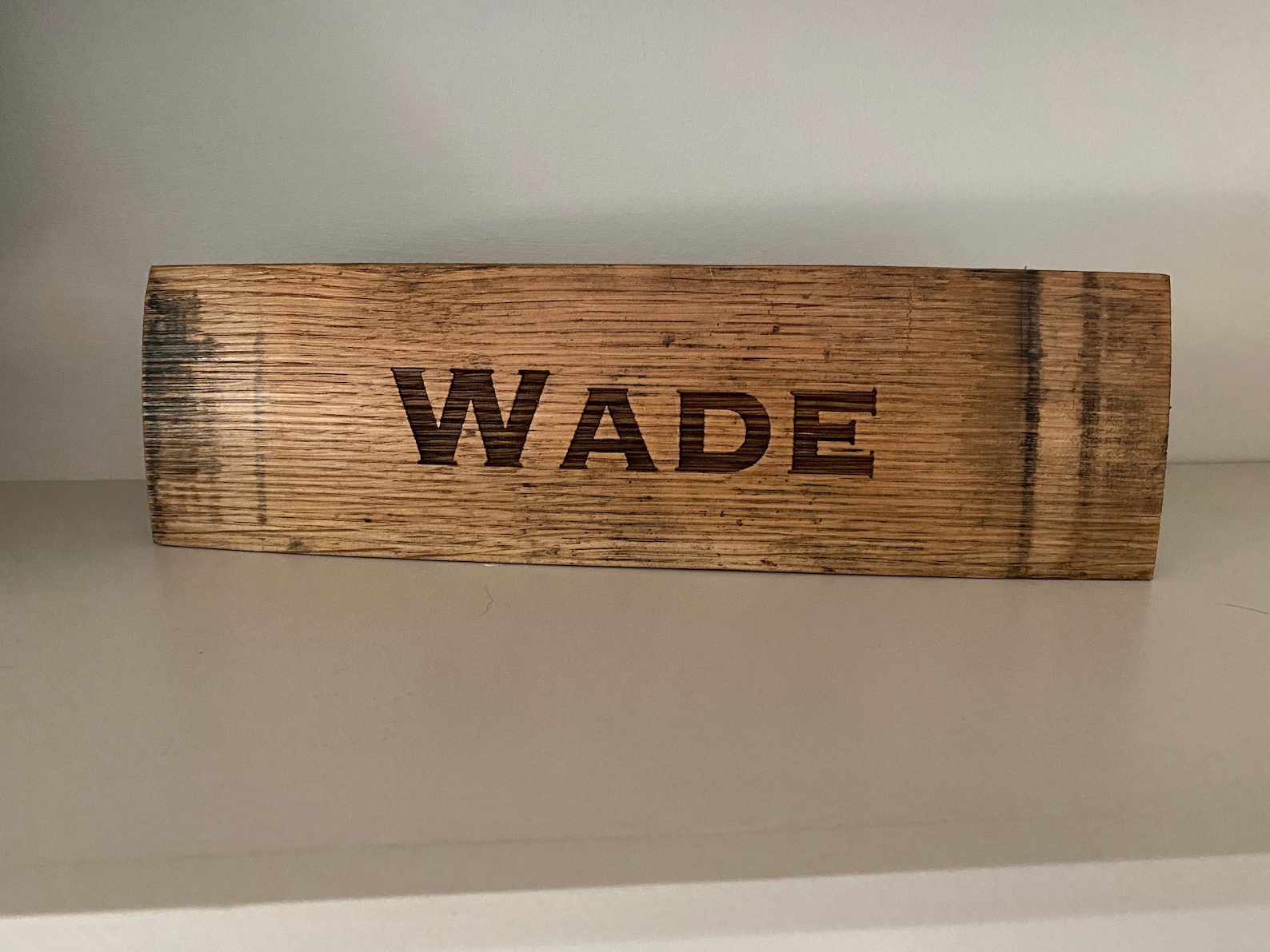 Bourbon Barrel Stave Personalized Office Desk Name Plate Laser | Etsy